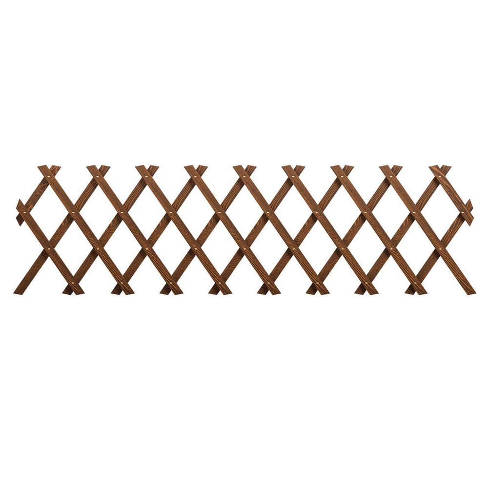 SenQWFa 60 Inch Wooden Expandable Trellis Lattice Fence Panel Wall ...