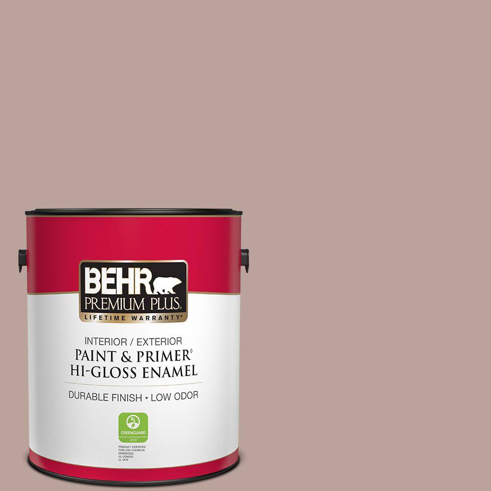 BEHR PREMIUM PLUS 1 gal. #N150-3 Cocoa Craving Hi-Gloss Enamel Interior ...