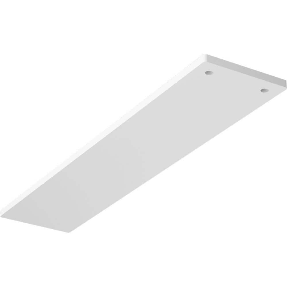 Ekena Millwork 0.25 in. x 3 in. x 14 in. Steel White Primer Logan ...