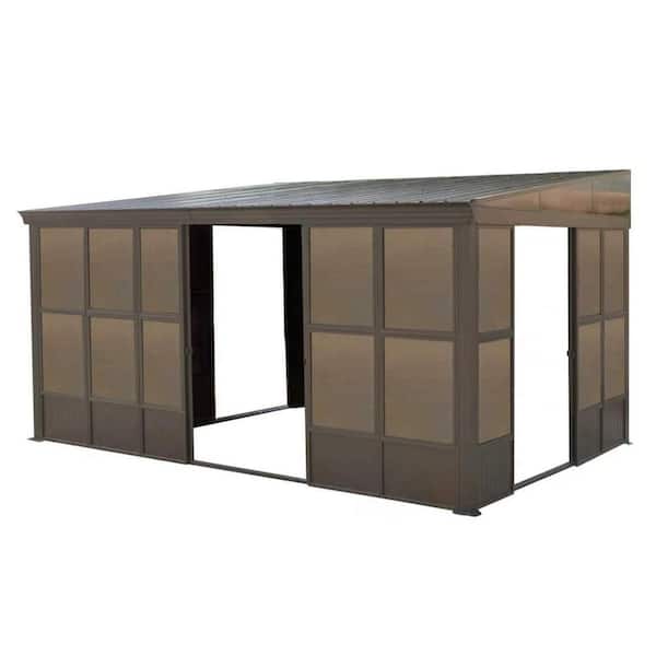 Reviews for Mondawe 10 ft. x 12 ft. Brown Wall-Mounted Aluminum Frame ...
