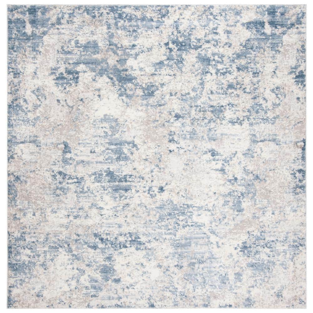 Reviews for SAFAVIEH Amelia 8 ft. x 8 ft. Gray/Blue Distressed Abstract ...