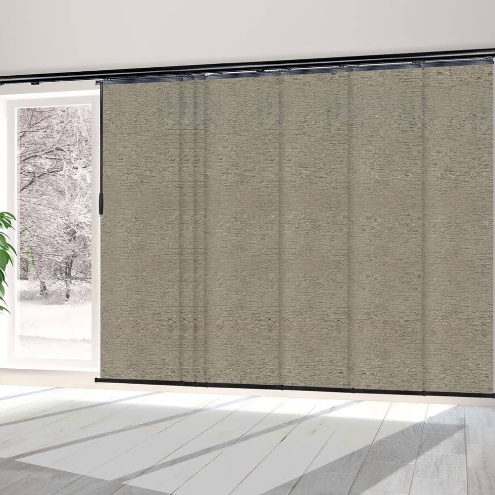 EMOH Bark 110 in. to 153 in. W x 116 in. L Adjustable 7-Panel, Black ...