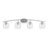 Siena 40 in. 4-Light Graphite Vanity-Light Graphite with 6 in. Clear ...