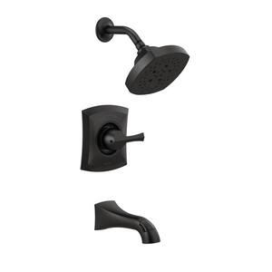 Delta Faryn Single-Handle 5-Spray Tub and Shower Faucet in Matte Black ...