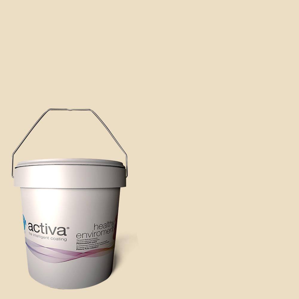 Activa 1 gal. Segovia Cream Latex Premium Antimicrobial Anti-Mold Earth ...