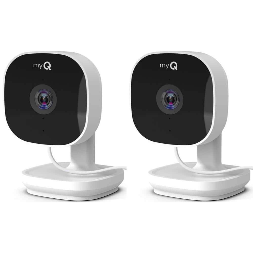 Chamberlain myQ Smart Indoor Home Security Camera (2-Pack) myQ-C13AXXW ...