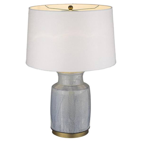 HomeRoots 27.25 in. Brass Standard Light Bulb Bedside Table Lamp ...