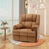 ANGELES HOME Beige Polyester Manual Recliner Chair with Rocker and ...