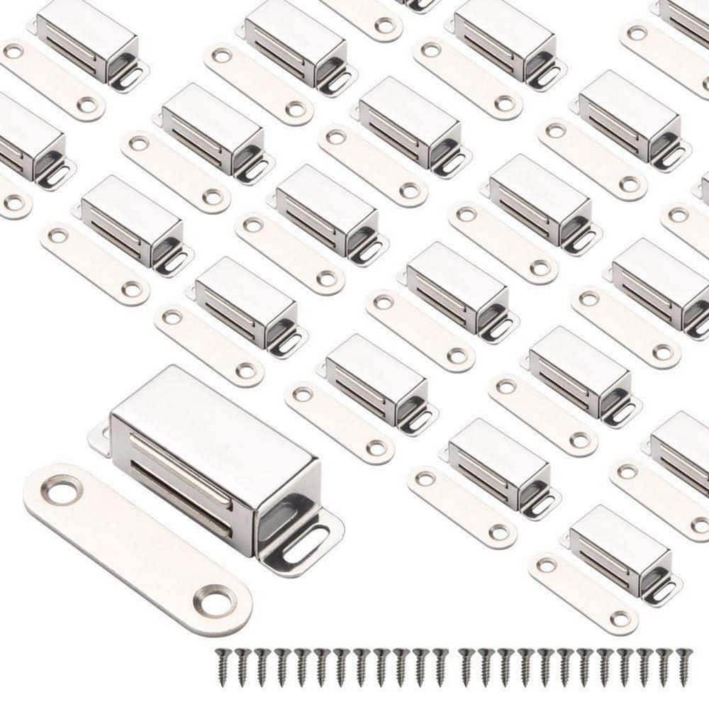 Wudkey 20-Pack Silver Cabinet Magnets Magnetic Door Catch, Stainless ...