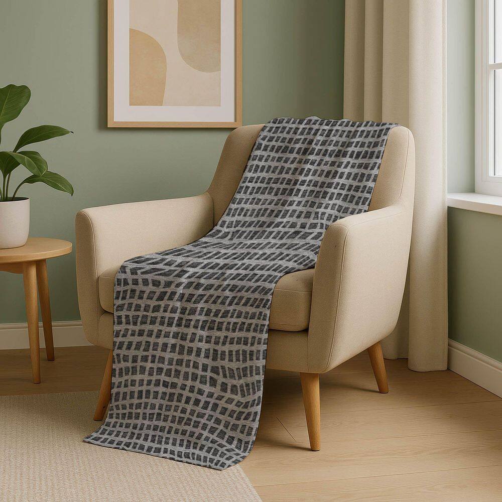 Addison Rugs Premium Machine Washable ASB727 Graphite 50 in. x 70 in ...
