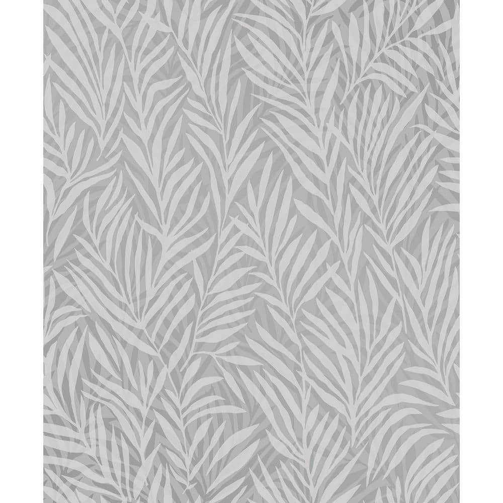 Advantage Holzer Grey Fern Textured Non-Pasted Non-Woven Wallpaper ...