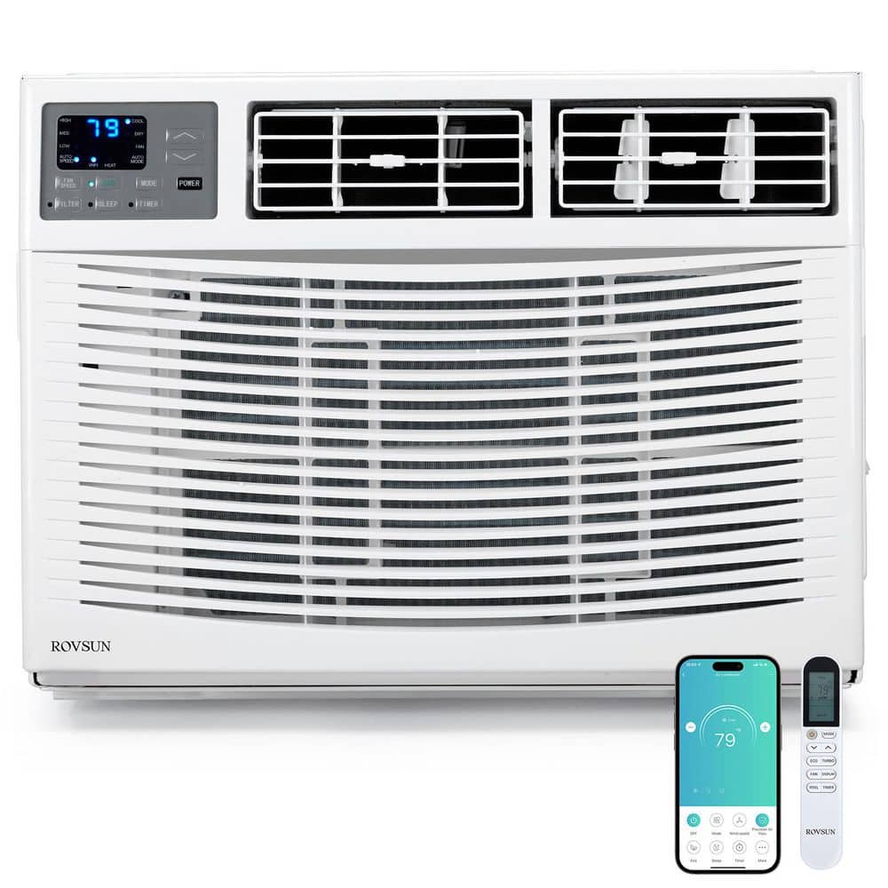Karl home 18000 BTU (DOE) 230-Volts Wi-Fi Enabled Window Air ...