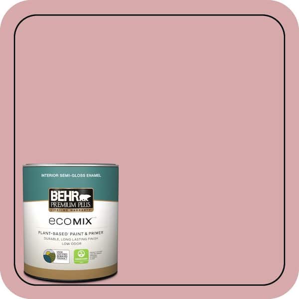 BEHR PREMIUM PLUS 1 qt. #S140-3 Berry Crush Semi-Gloss Enamel EcoMix ...