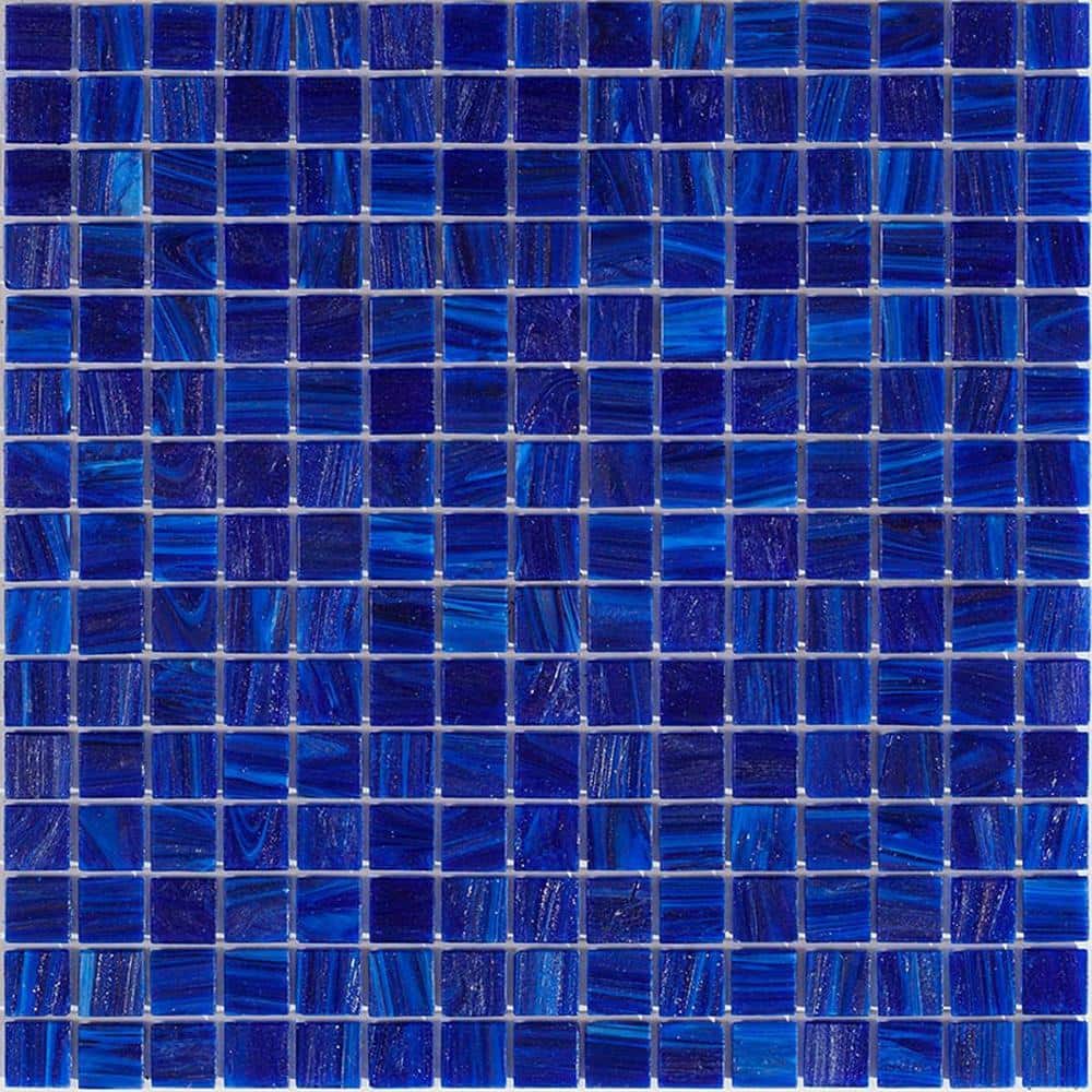 Apollo Tile Celestial 4" x 6" Glossy Egyptian Blue Glass Mosaic Uniform ...
