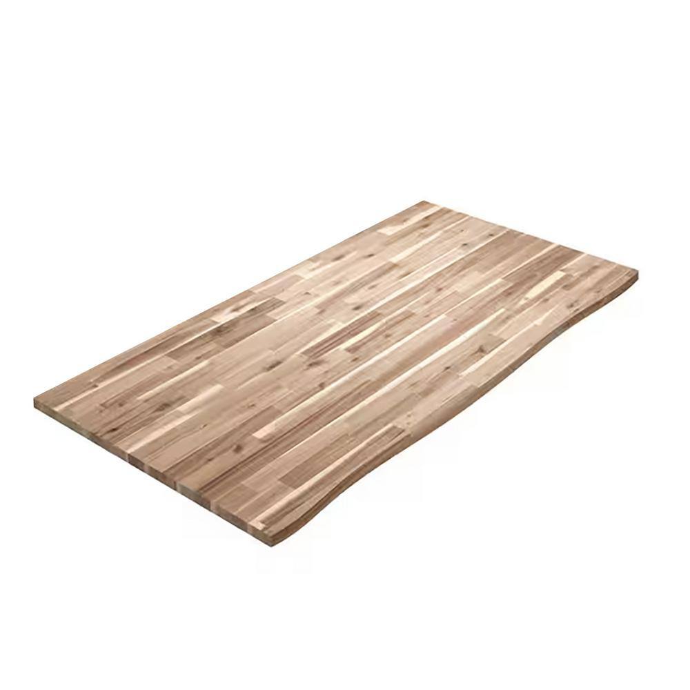 Interbuild 8 ft. L x 40 in. D, Unfinished Acacia Butcher Block ...