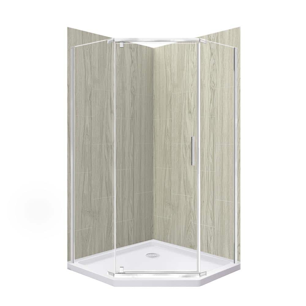 CRAFT + MAIN Cove 36 in. L x 36 in. W x 78 in. H Corner Shower Stall ...