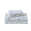 Laura Ashley Audrey 4-Piece Grey Cotton Flannel Full Sheet Set ...