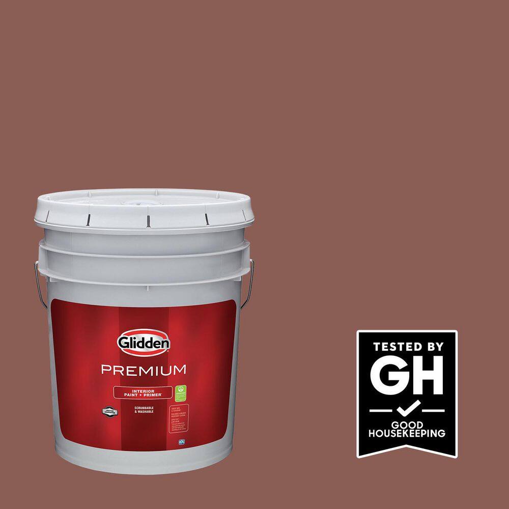 Glidden Premium 5 gal. PPG1060-6 Raspberry Truffle Satin Interior Latex ...