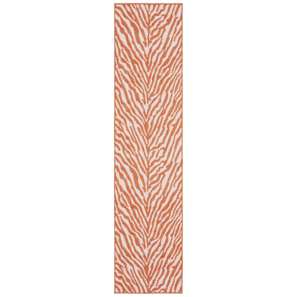 SAFAVIEH Bermuda Rust/Ivory 2 ft. x 8 ft. Tiger Animal Print Indoor ...