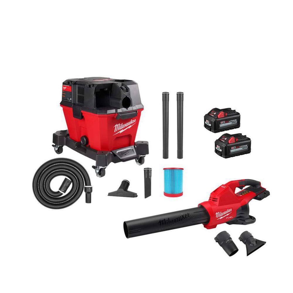 Milwaukee M18 FUEL 6 Gal. Cordless Wet/Dry Shop Vacuum & Dual Battery ...