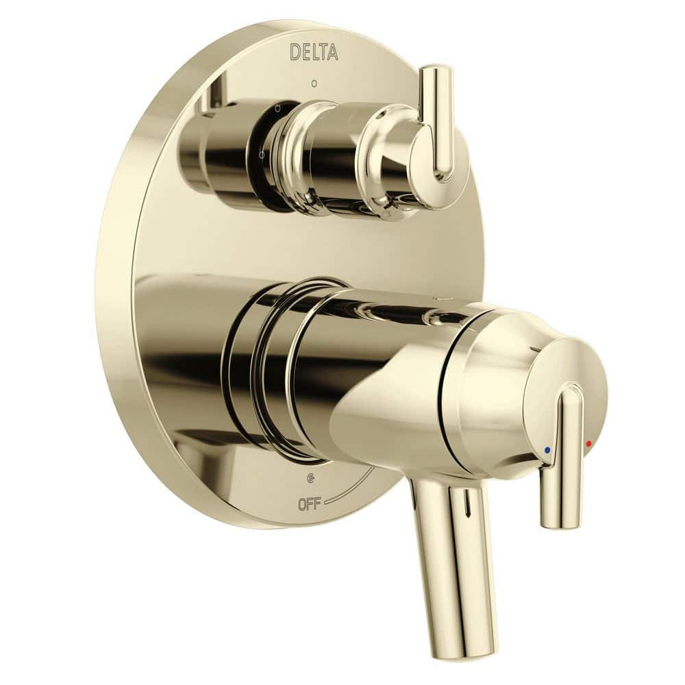Delta Trinsic 2-Handle Wall Mount Valve Trim Kit in Polished Nickel ...