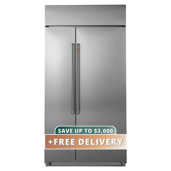 Cafe 29.6 cu. ft. Smart Built-In Side by Side Refrigerator with WiFi ...
