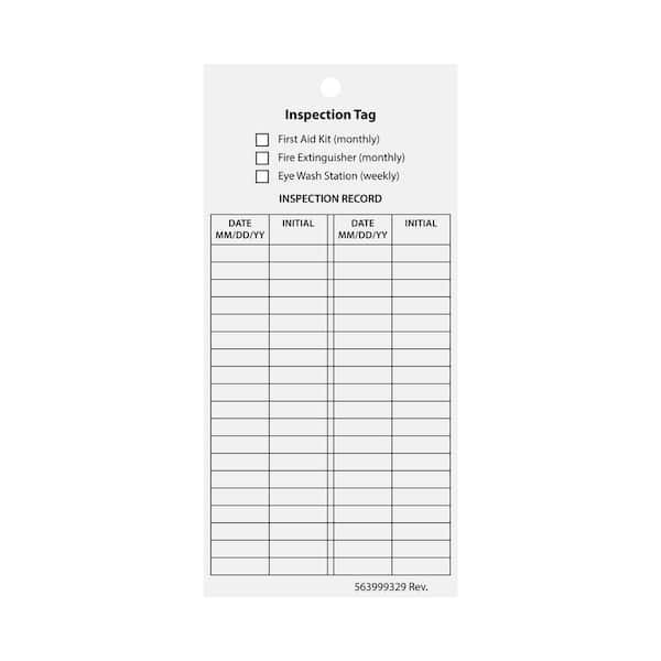 BISON LIFE White/Black, Fire Extinguisher/Monthly Inspection Tags ...