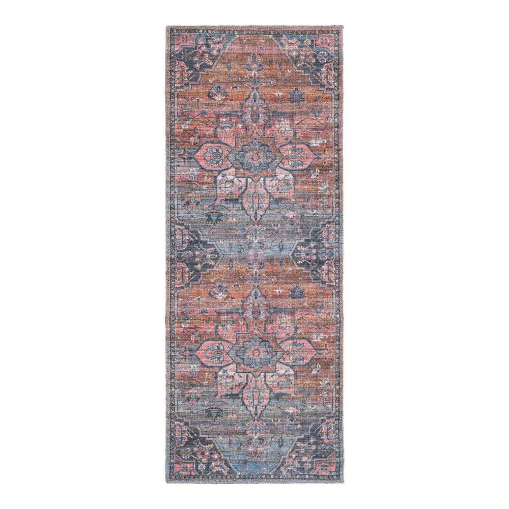 Unique Loom Nostalgia Gem Multi 2 ft. x 5 ft. Machine Washable Area Rug ...