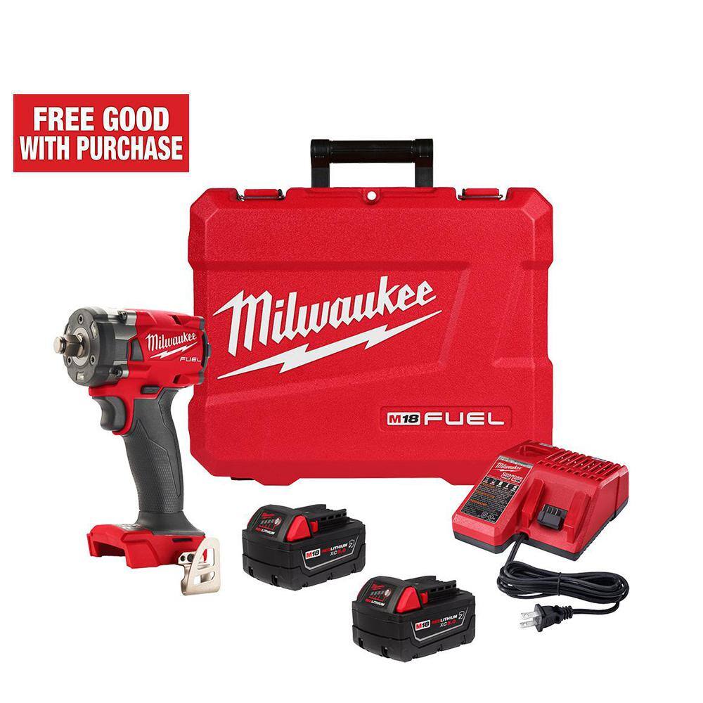 Milwaukee M18 FUEL 18V Lithium-Ion Brushless Cordless 1/2 in. Compact ...