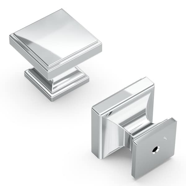 HICKORY HARDWARE Craftsman Collection Knob 1-1/4 in. Square Polished ...