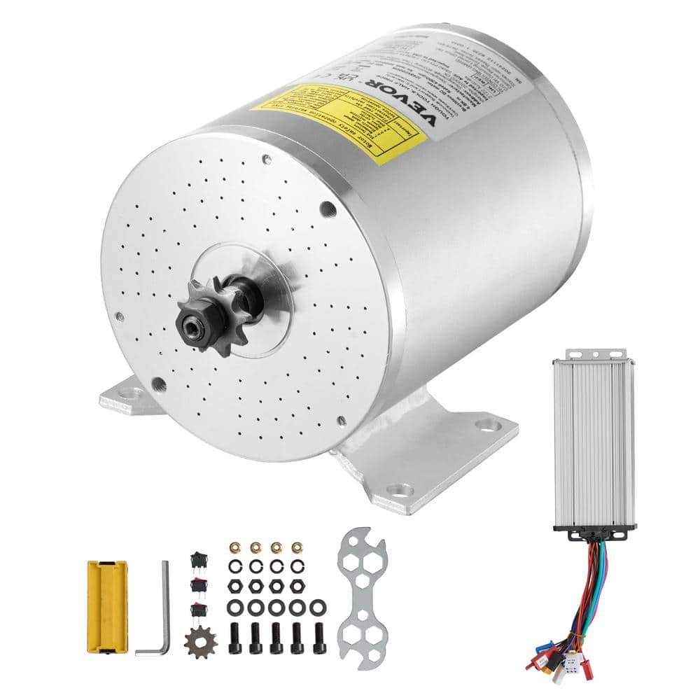 VEVOR 2000-Watt Electric Brushless DC Motor Kit-48-Volt 4300 rpm Motor ...