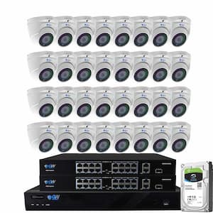 GW Security 32-Channel 8MP 8TB NVR Security Camera System with 24 Wired ...