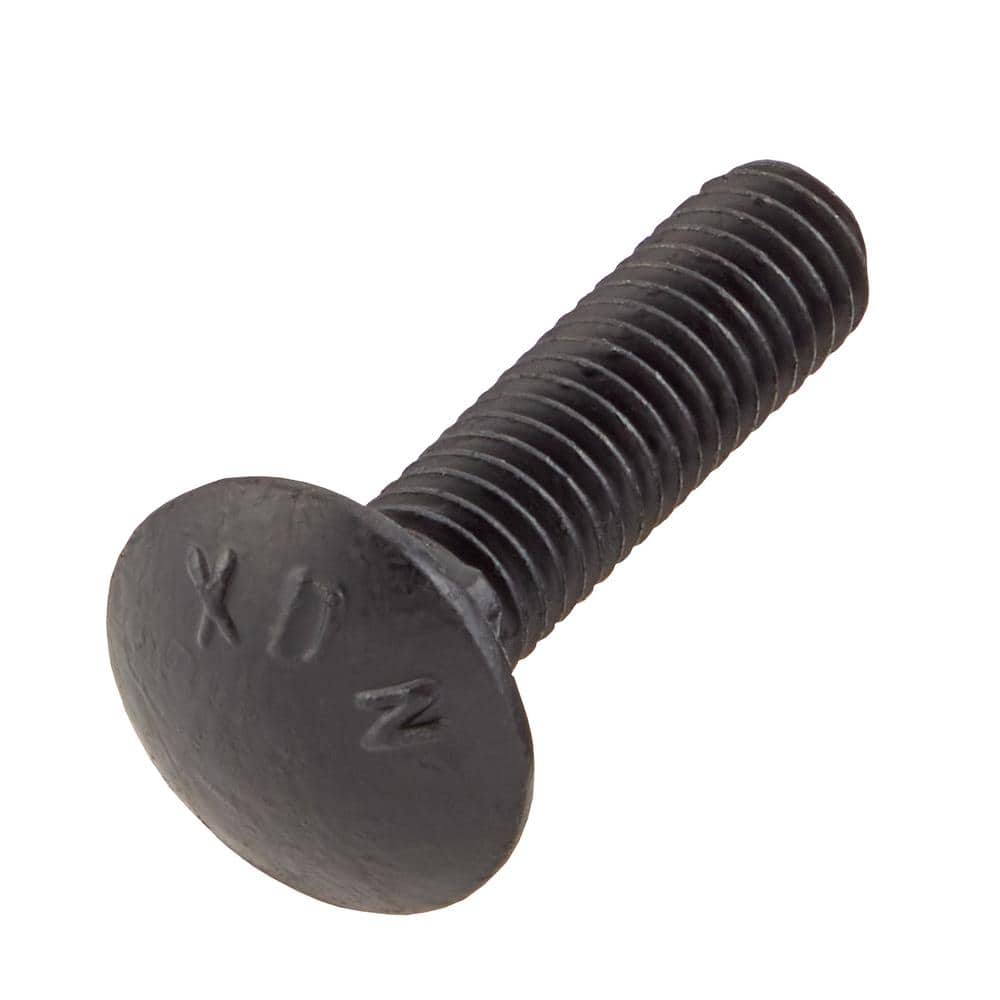 DECKMATE 3/8 in. -16 x 1-1/2 in. Black Deck Exterior Carriage Bolt ...