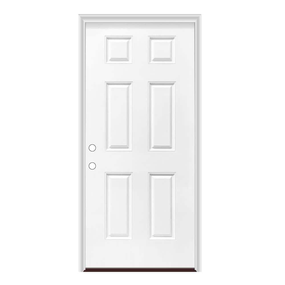 GENESIS ENTRIES 36 in. x 80 in. 6-Panel Right-Hand/Inswing Smooth ...