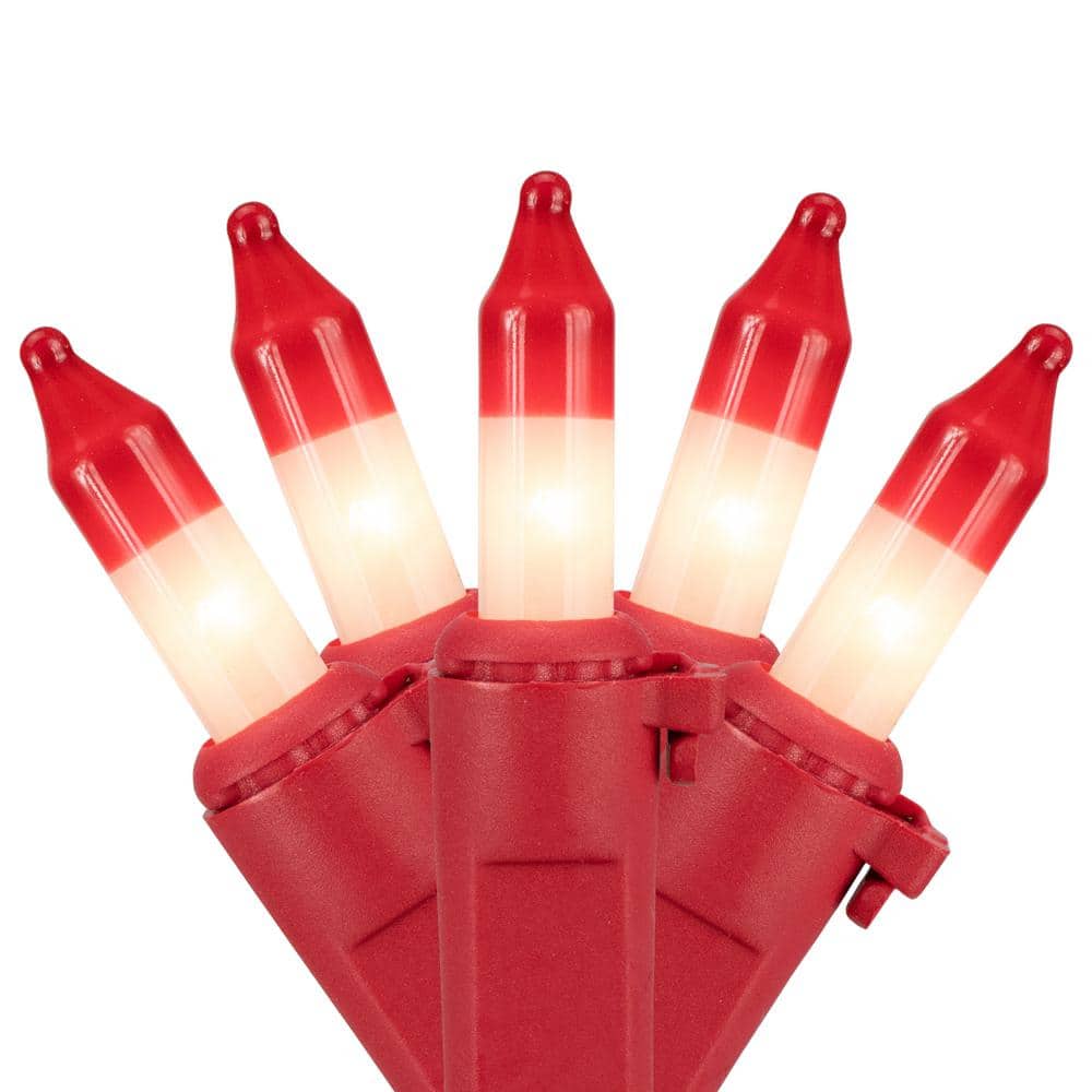 Northlight 50-Count Red and White Peppermint Mini Christmas Light Set ...