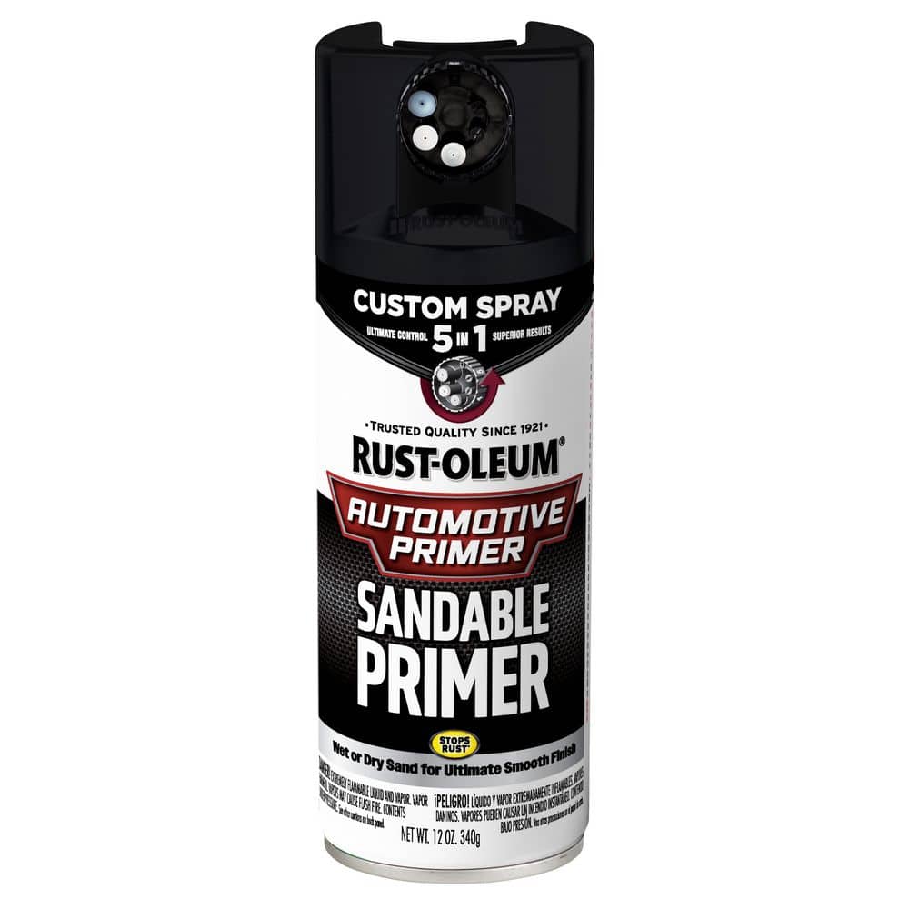 Rust-Oleum Automotive 12 oz. Flat Black Sandable 5-in-1 Primer Spray ...