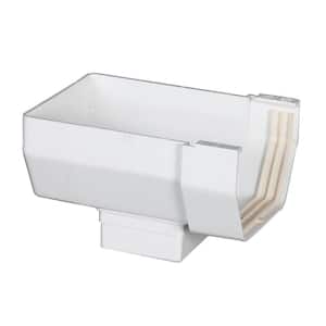 Amerimax Home Products 4 in. White Vinyl Contemporary Gutter End with 2 ...