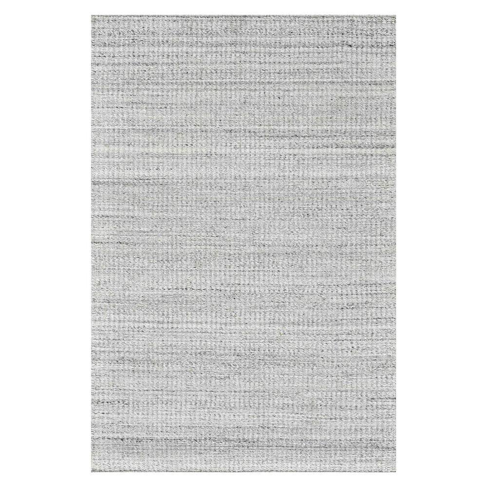 Lineage Silver 4 ft. x 6 ft. Woven Heathered Polyester Rectangle ...