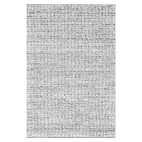 Lineage Silver 8 ft. x 10 ft. Woven Heathered Polyester Rectangle ...