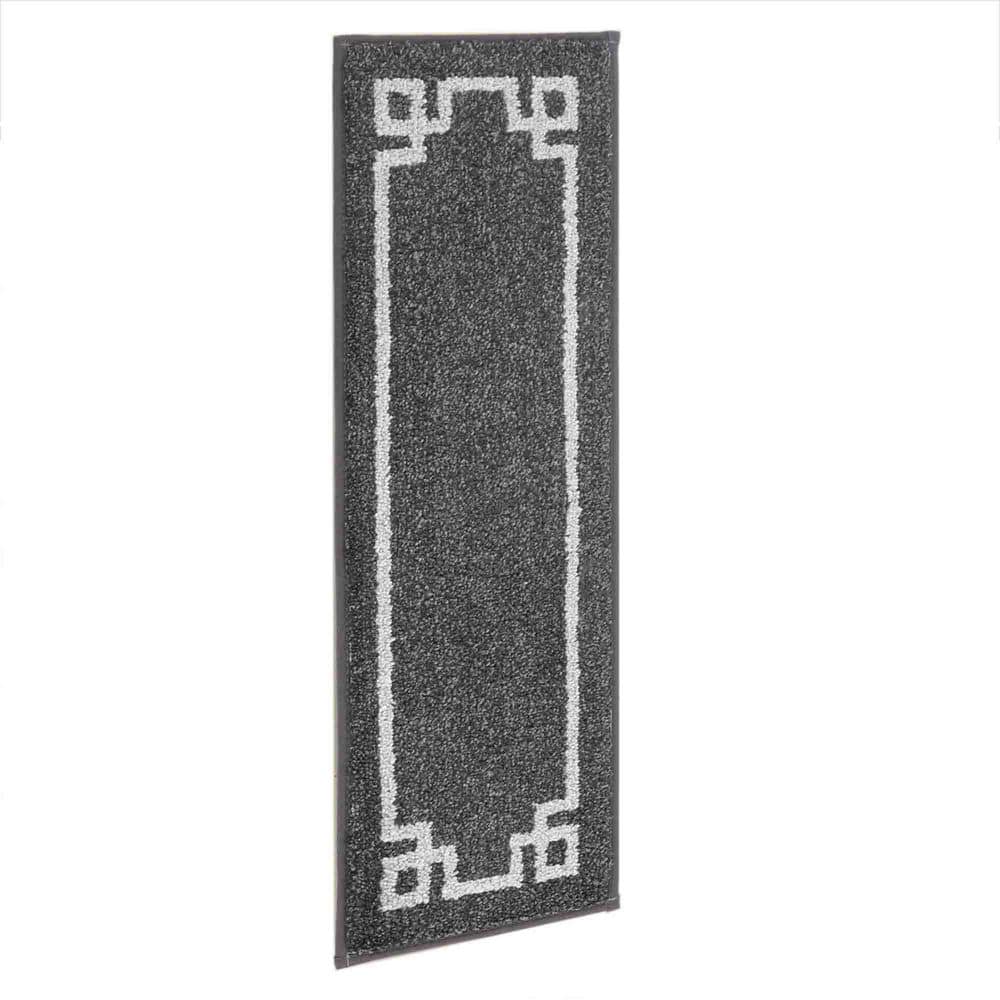 Dark Grey 9 in. x 28 in. Polyester Stair Tread Cover (Set of 15) TG25D1-45 - The Home Depot