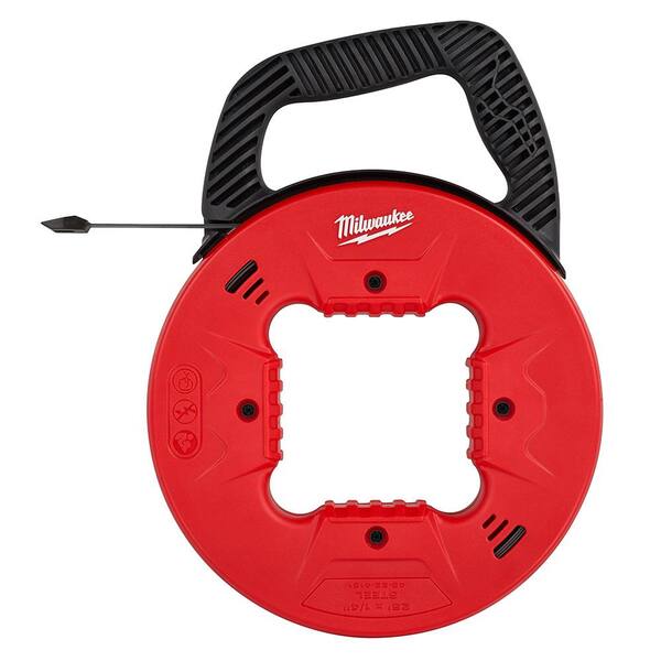 Milwaukee 1 4 in. x 25 ft. Steel Fish Tape with Low Profile Tip 48 22 4181 The Home Depot