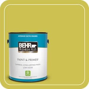 BEHR ULTRA 1 Gal. #P340-5A Cilantro Lime Flat Exterior Paint and Primer ...