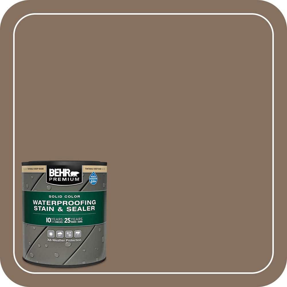 BEHR PREMIUM 1 qt. #N230-6 Whiskey Barrel Solid Color Waterproofing ...