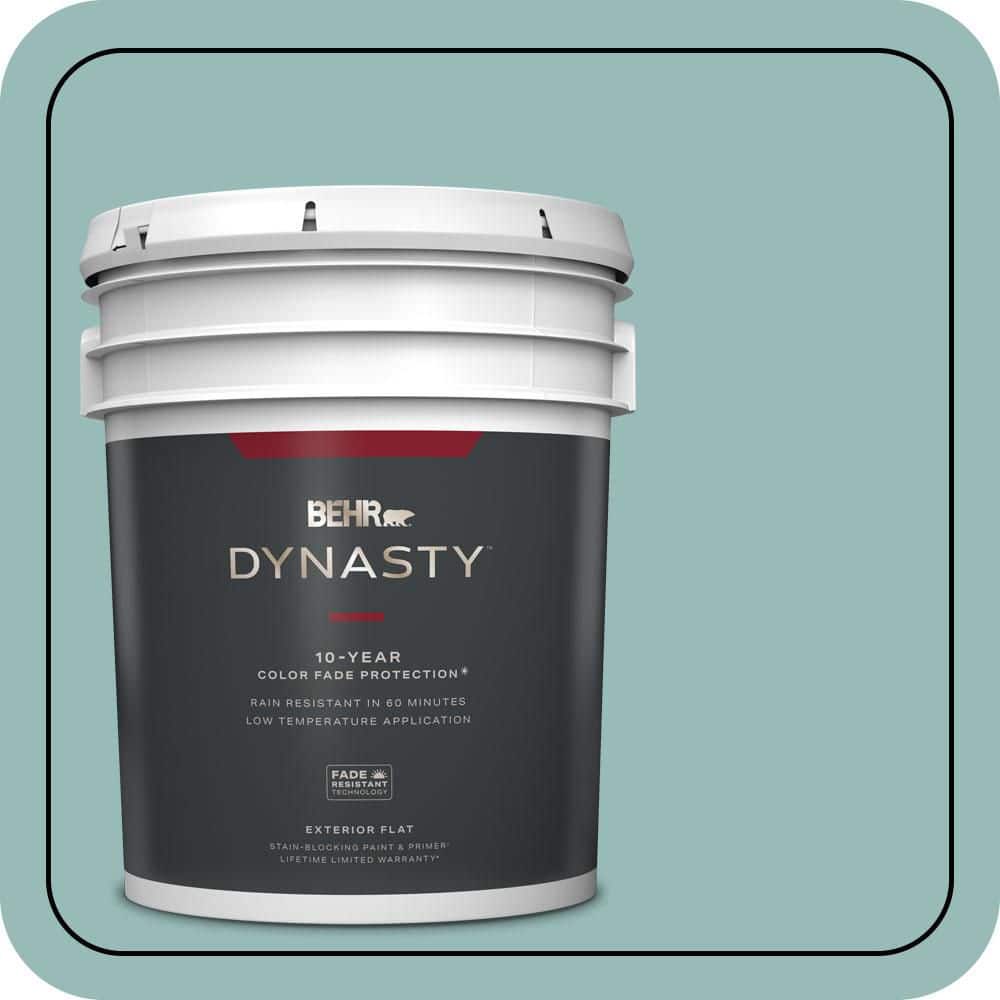 BEHR DYNASTY 5 gal. #PPU12-06 Lap Pool Blue Flat Exterior Stain ...