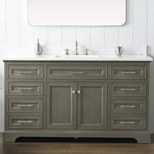 SUDIO Thompson 48 in. W x 22 in. D Bath Vanity in Silver Gray with ...