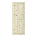 EVERMARK Expressions 37 in. x 84 in. Solid Unfinished Natural 2-Panel ...
