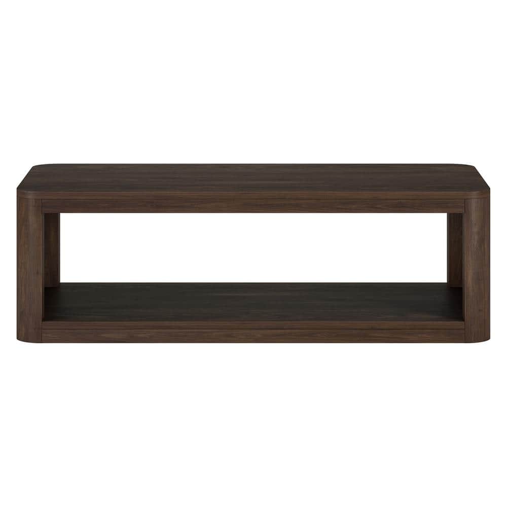 Meyer&Cross Kellan 47.25 in. Alder Brown Rectangle MDF Top Coffee Table ...