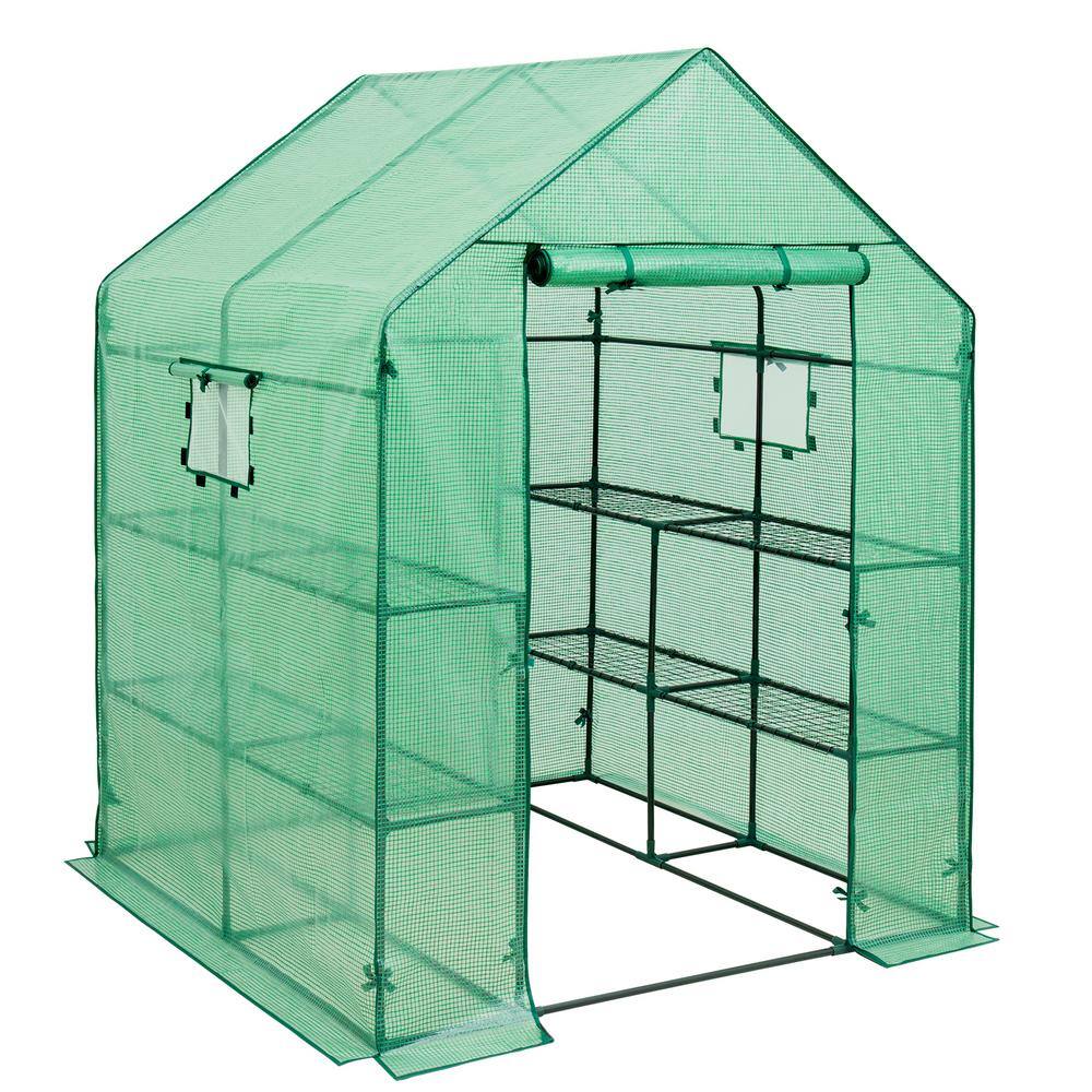 EAGLE PEAK 56 in. W x 56 in. D x 77 in. H Green Portable Gardening ...
