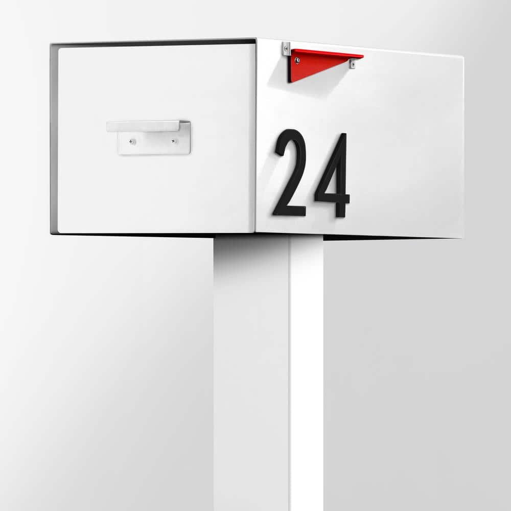 POST & PORCH Large Malone Malone Post Mounted Mailbox l-malone-white ...