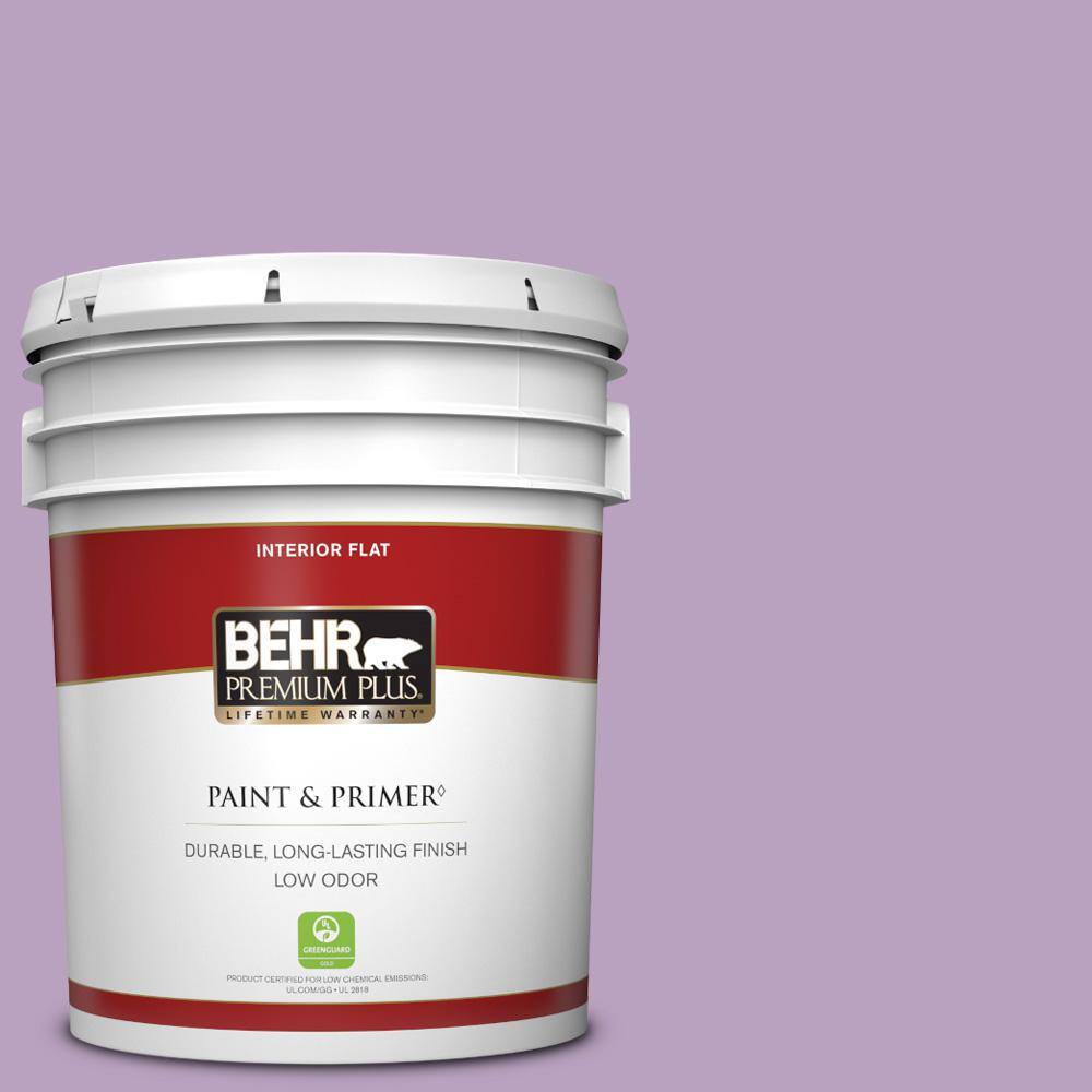 BEHR PREMIUM PLUS 5 gal. #660D-4 Lilac Rose Flat Low Odor Interior ...